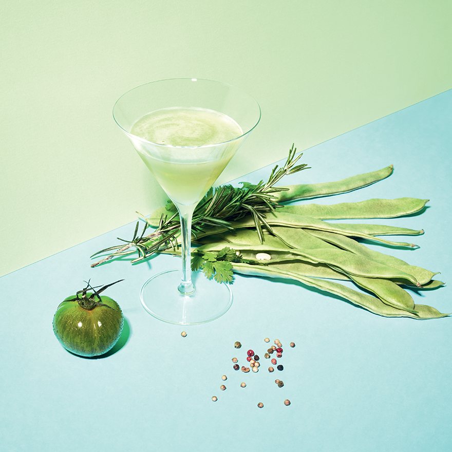 Le Green Zebra, Cocktail vodka, eau de tomate verte | Cobalte Vodka